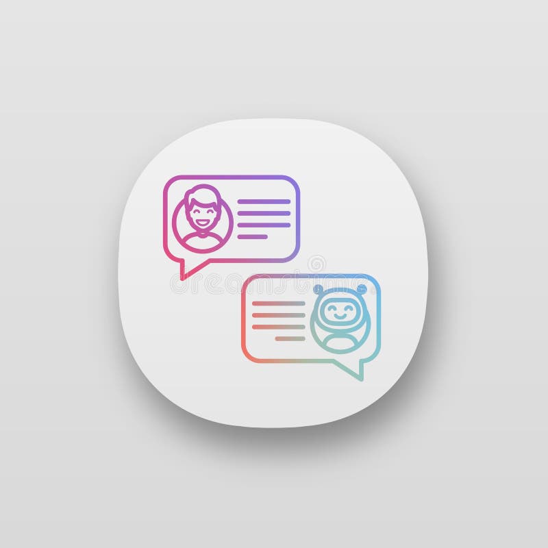 Support chatbot app icon stock vector. Illustration of modern - 175561532