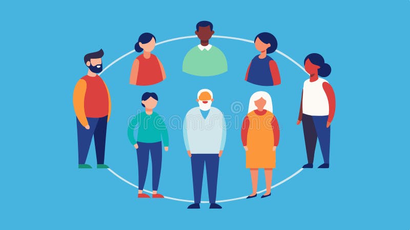 Support Circles a Group of Diverse Individuals Standing in a Circle ...