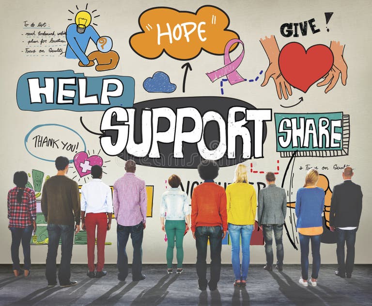 Support Collaboration Assistance Aid Advice Help Concept Stock Photo ...