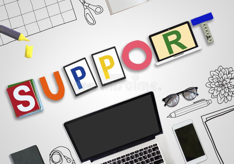 Support Collaboration Team Advice Help Aid Concept Stock Illustration ...