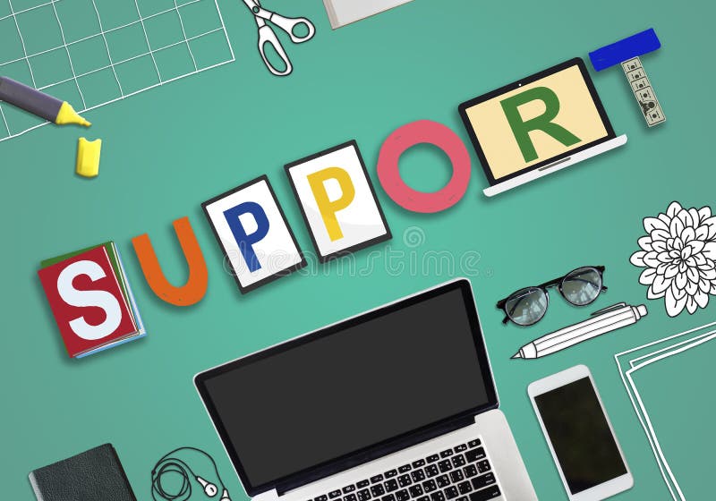 Support Collaboration Team Advice Help Aid Concept Stock Illustration ...