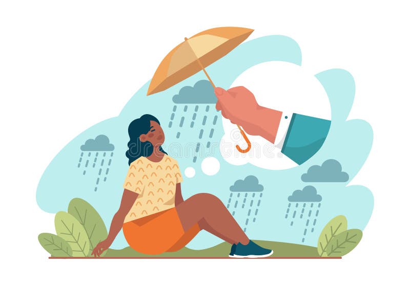 Support Concept. Character Help Each Other in Solving Problems Stock ...