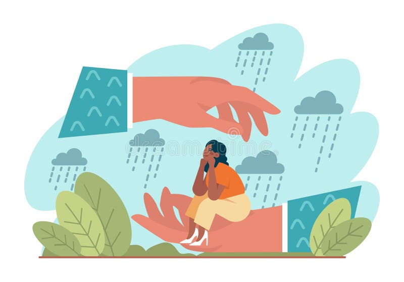 Support Concept. Character Help Each Other in Solving Problems Stock ...