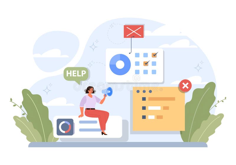 Support Concept. Character Help Each Other in Solving Problems Stock ...