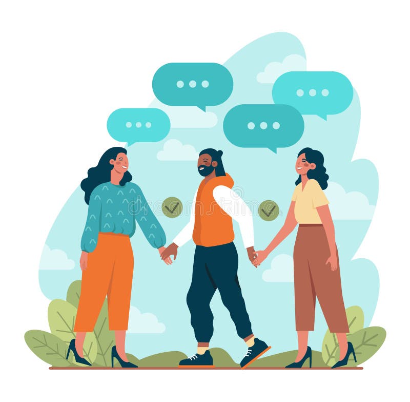 Support Concept. Character Help Each Other in Solving Problems Stock ...