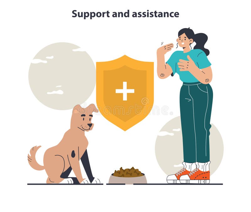 Support Concept. Characters Help Each Other in Solving Problems Stock ...