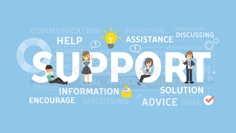 Support Concept Illustration. Stock Vector - Illustration of connection ...