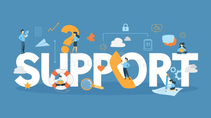 Support Concept Illustration. Stock Vector - Illustration of line ...