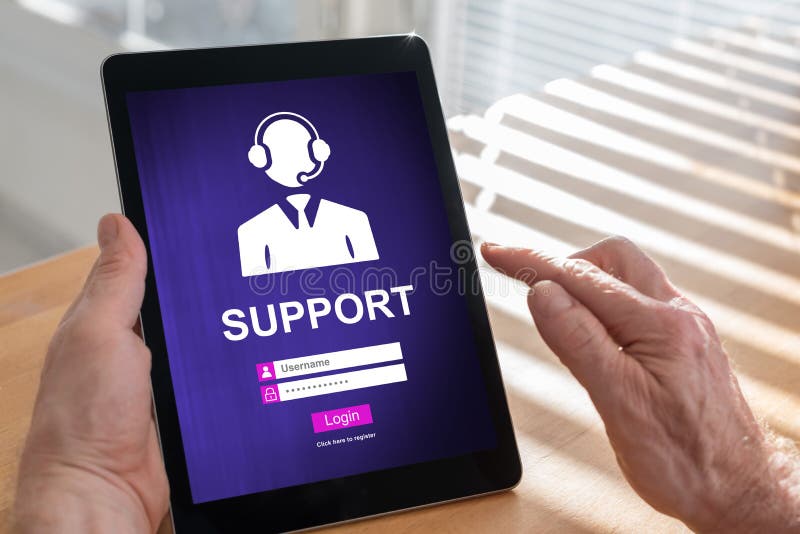 Support Concept on a Tablet Stock Image - Image of digital ...
