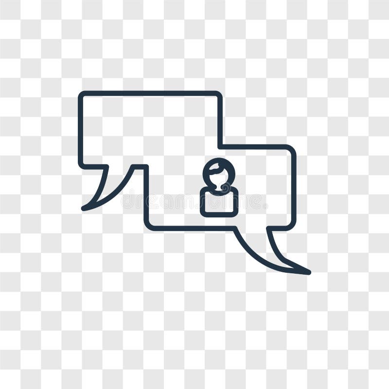 Support Concept Vector Linear Icon Isolated on Transparent Background ...