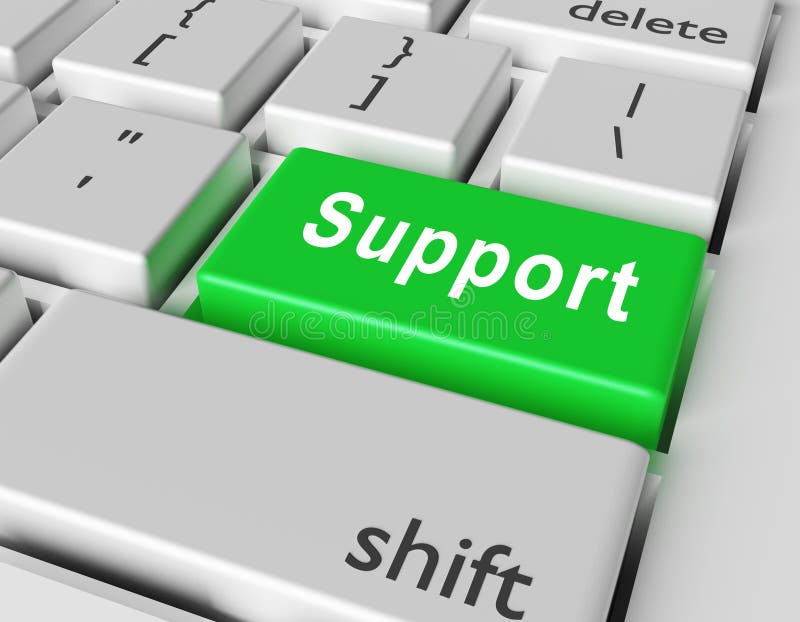 Support Concept. Word Support on Button of Computer Keyboard Stock ...