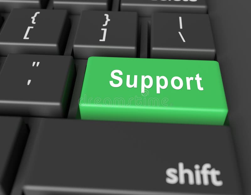 Support Concept. Word Support on Button of Computer Keyboard Stock ...