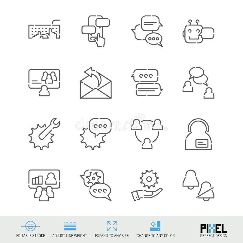 Editable Stroke Tech Support Stock Illustrations – 512 Editable Stroke ...