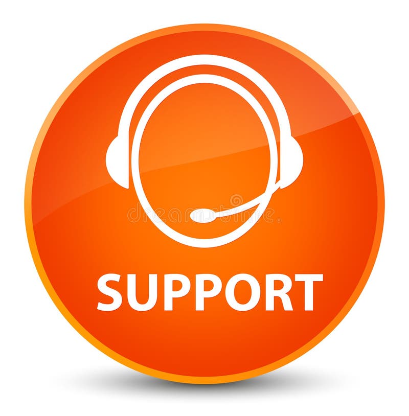 Support (customer Care Icon) Elegant Orange Round Button Stock ...
