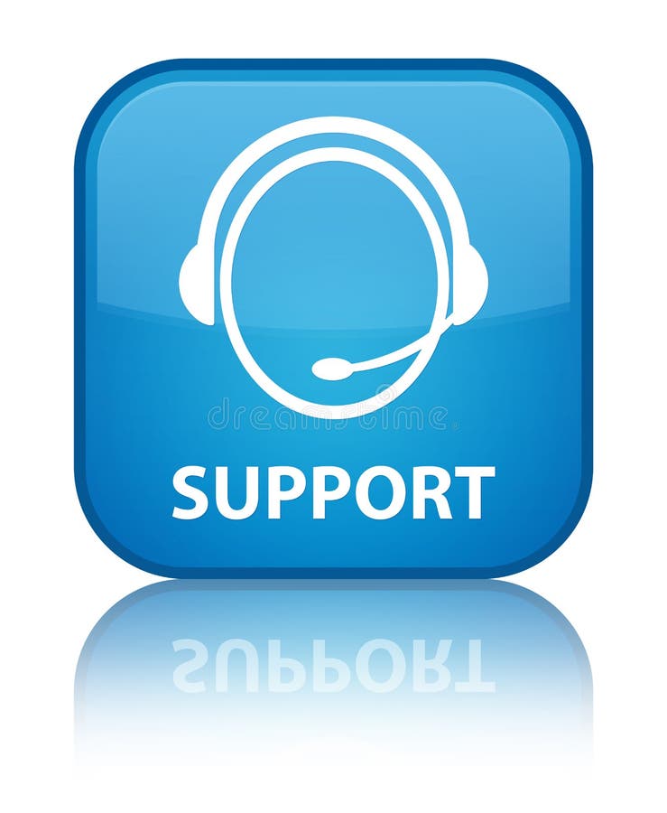 Support (customer Care Icon) Special Cyan Blue Square Button Stock ...
