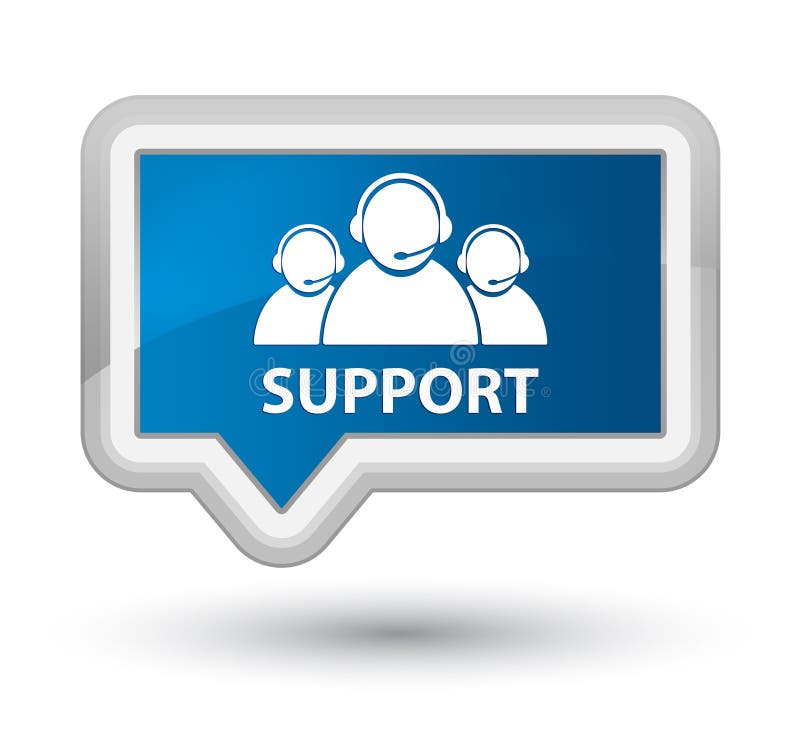 Support (customer Care Team Icon) Prime Blue Banner Button Stock ...