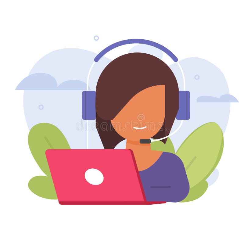 Support Customer Service Agent Icon Vector or Digital Call from Help ...