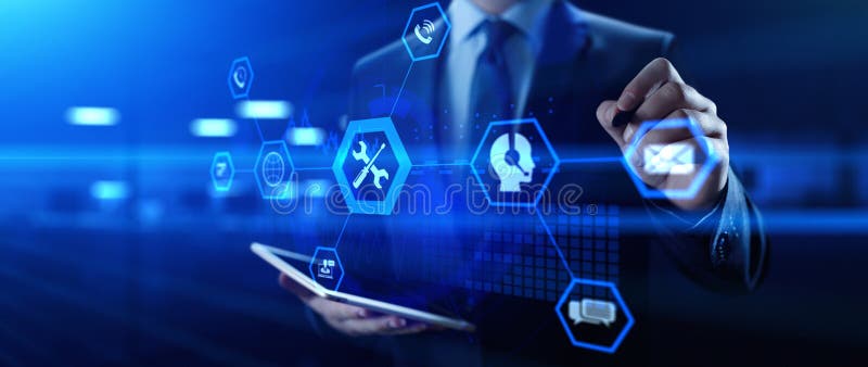 Support Customer Service Business Technology Concept on Virtual Screen ...