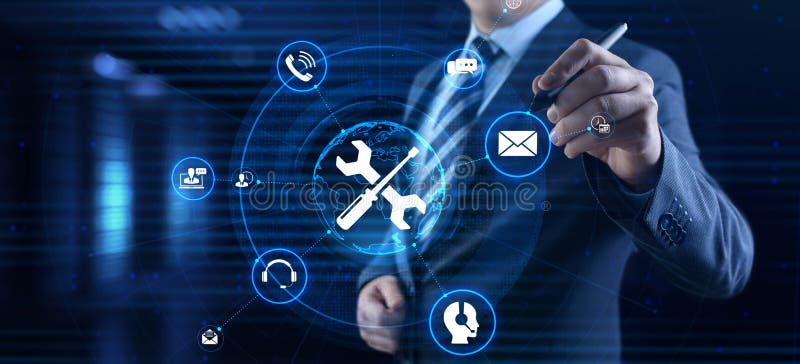 Support Customer Service Business Technology Concept on Virtual Screen ...