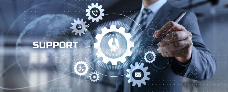 Support Customer Service Business Technology Concept on Virtual Screen ...