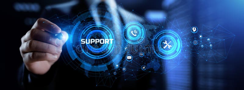Support Customer Service Business Technology Concept on Virtual Screen ...