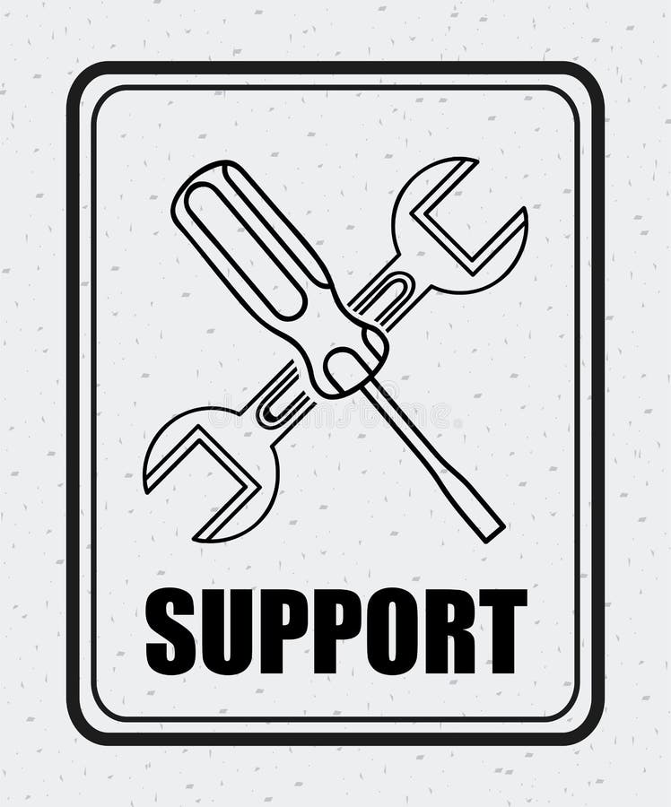 Support design stock vector. Illustration of tool, sign - 45174387