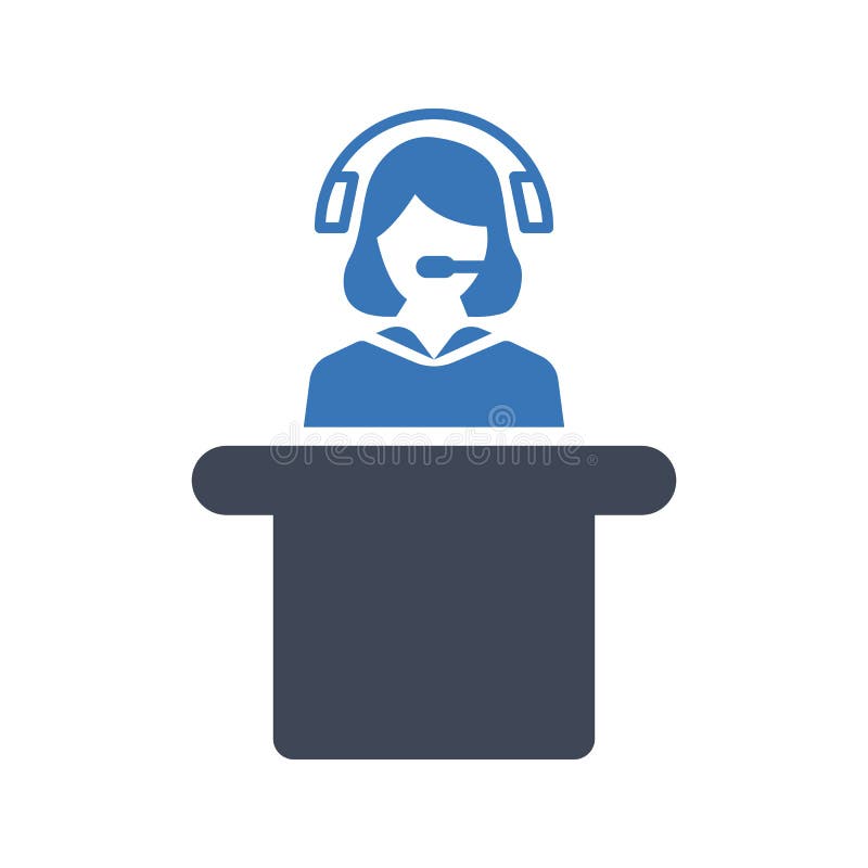 Support Desk Icon Vector Graphics Stock Vector - Illustration of vector ...