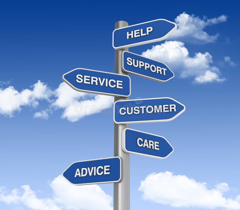 Support Directional Sign stock illustration. Illustration of confusing ...