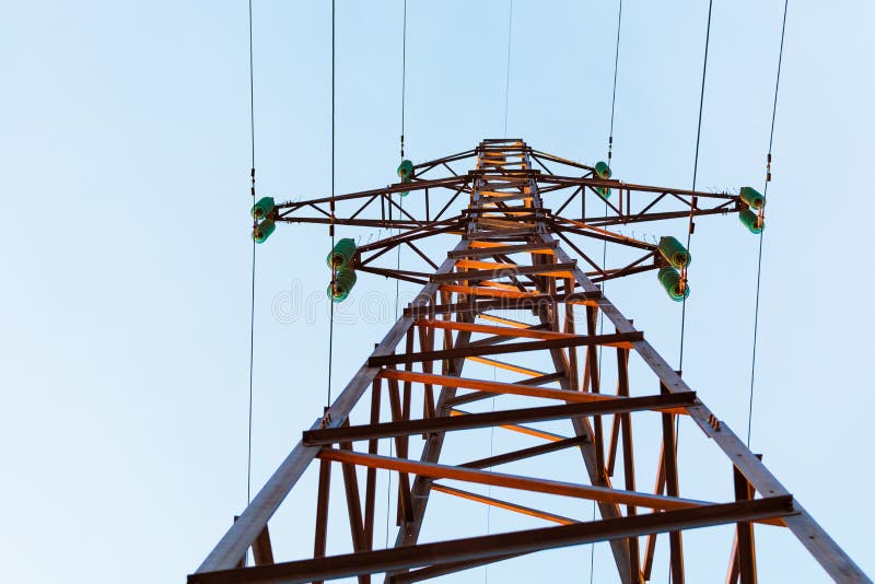 The Support of an Electric Power Line. Electrical Tower. Stock Image ...