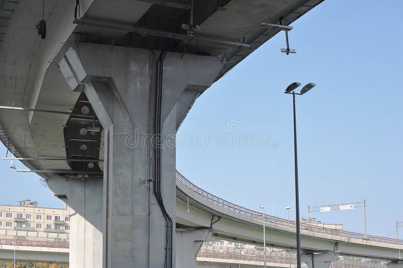 Support of the Exit from the Ring Road Stock Image - Image of landscape ...