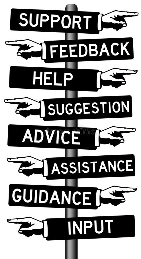 Support and feedback stock illustration. Illustration of guidance ...