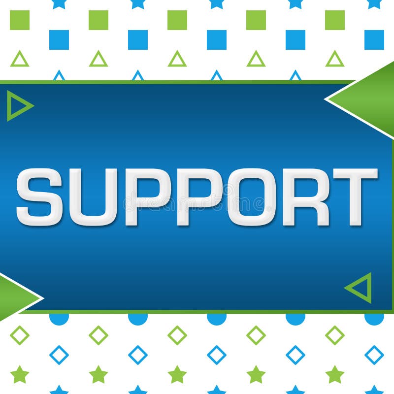 Support Green Blue Basic Shapes Triangles Stock Illustration ...