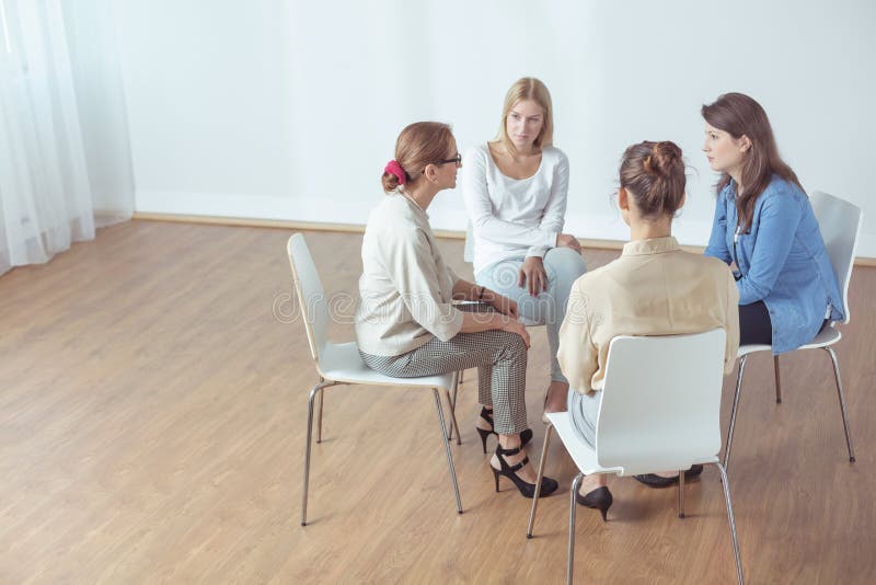 Support Group during Classes Stock Image - Image of psychology, classes ...