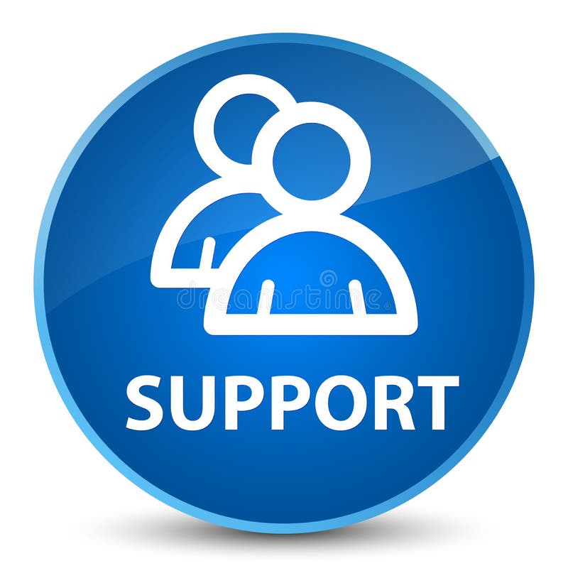 Support (group Icon) Elegant Blue Round Button Stock Illustration ...