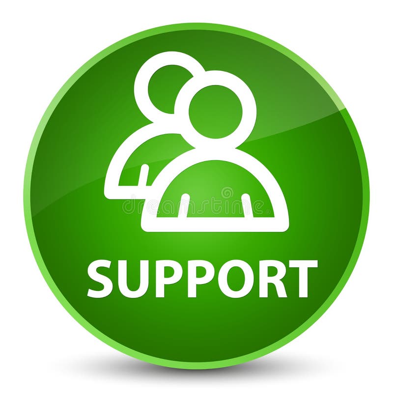 Support (group Icon) Elegant Green Round Button Stock Illustration ...