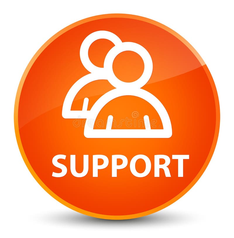 Support (group Icon) Elegant Orange Round Button Stock Illustration ...