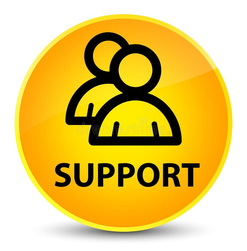 Support (group Icon) Elegant Yellow Round Button Stock Illustration ...