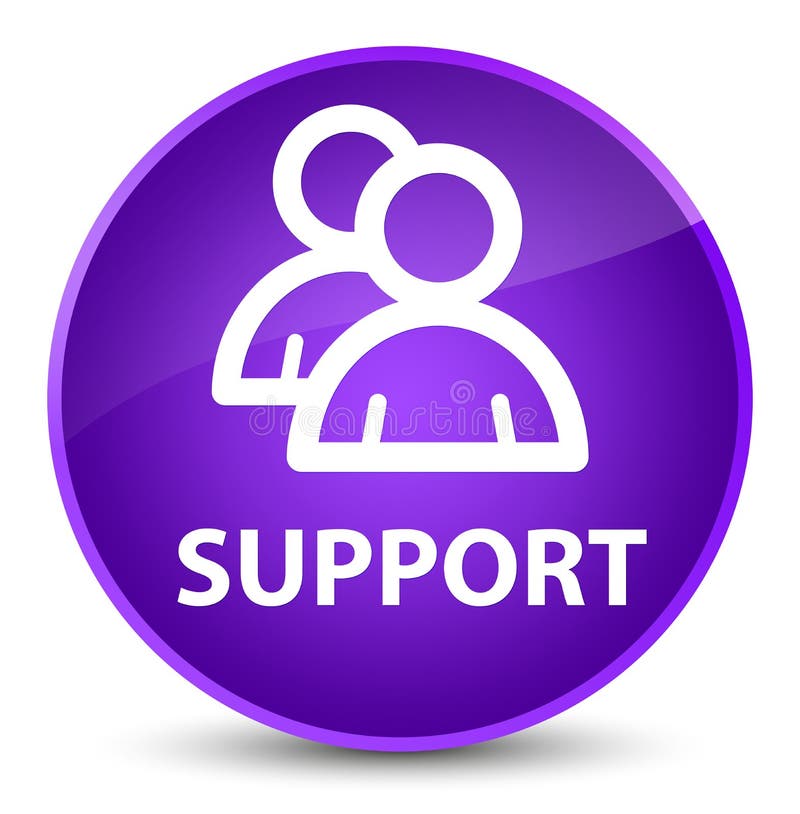 Support (group Icon) Elegant Purple Round Button Stock Illustration ...