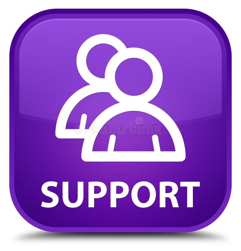 Support (group Icon) Special Purple Square Button Stock Illustration ...