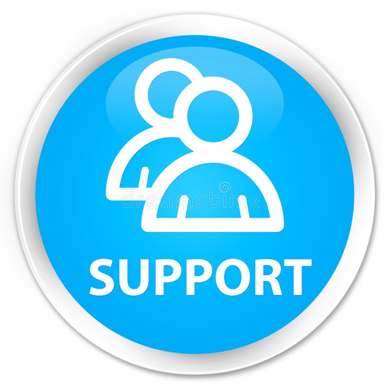 Support (group Icon) Premium Cyan Blue Round Button Stock Illustration ...