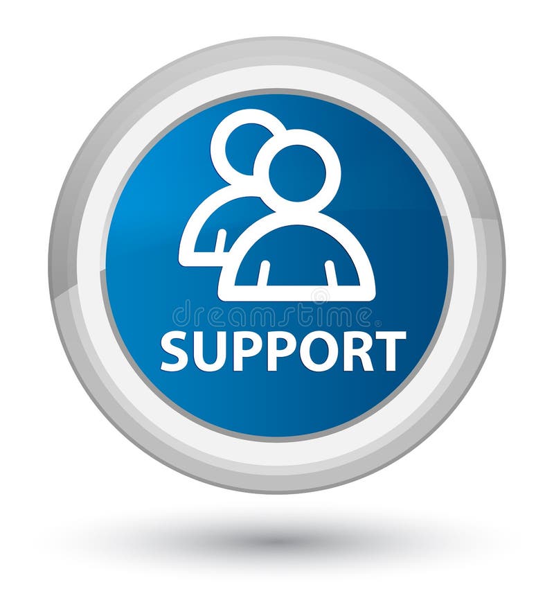 Support (group Icon) Prime Blue Round Button Stock Illustration ...