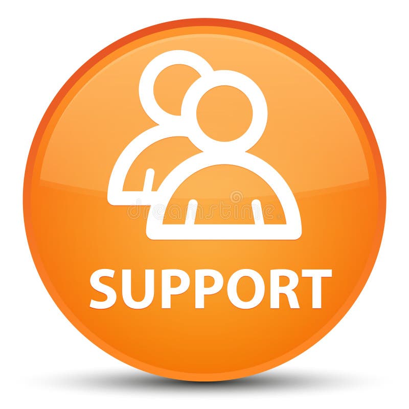 Support (group Icon) Special Orange Round Button Stock Illustration ...