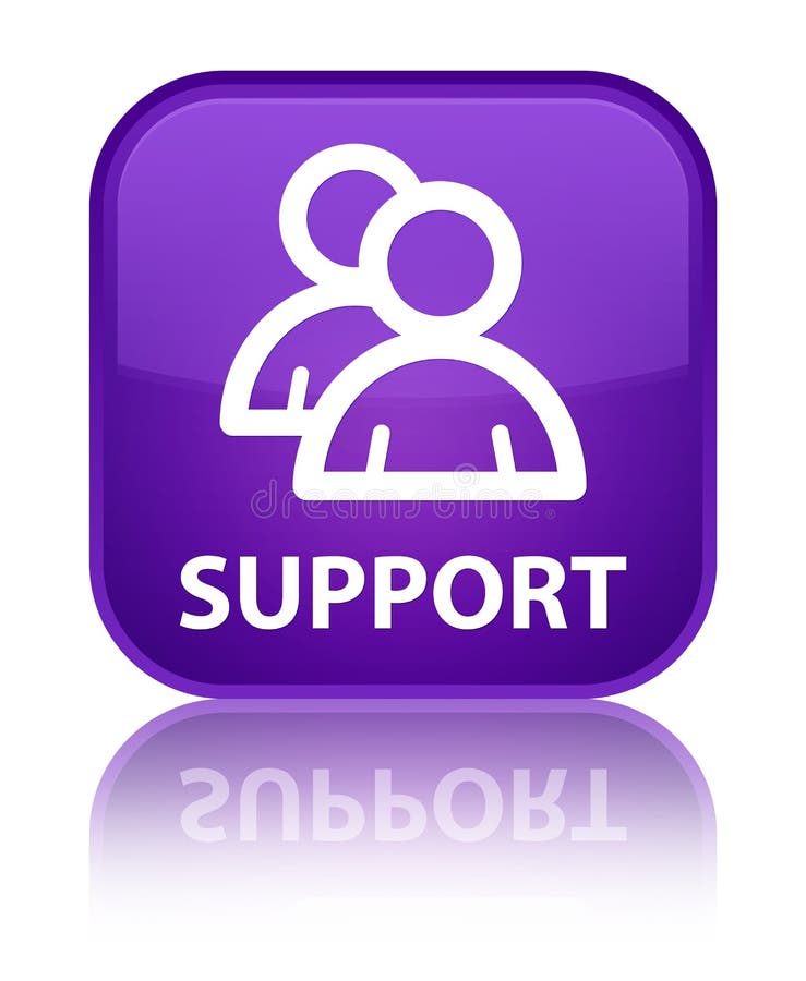 Support (group Icon) Special Purple Square Button Stock Illustration ...