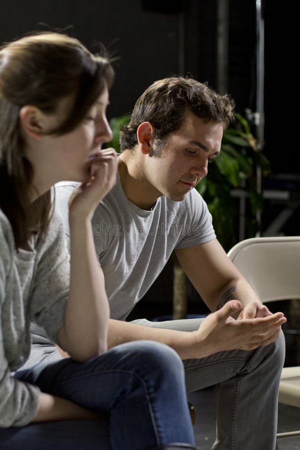 Group of Sad Depressed People. Unhappy Men Women Stock Image - Image of ...