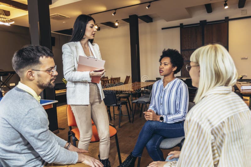 Support Group Patients on Therapy Session. Stock Photo - Image of ...