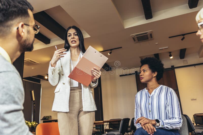 Support Group Patients on Therapy Session. Stock Image - Image of ...