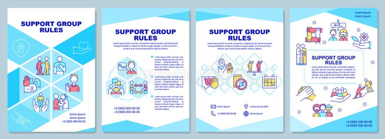 Support Group Rules Brochure Template Stock Vector - Illustration of ...