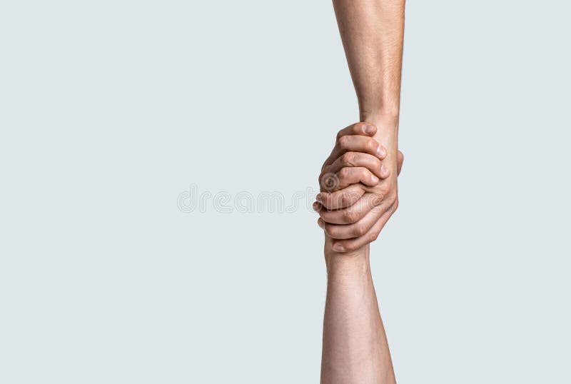 Two Hands, Helping Hand of a Friend. Handshake, Arms, Friendship Stock ...