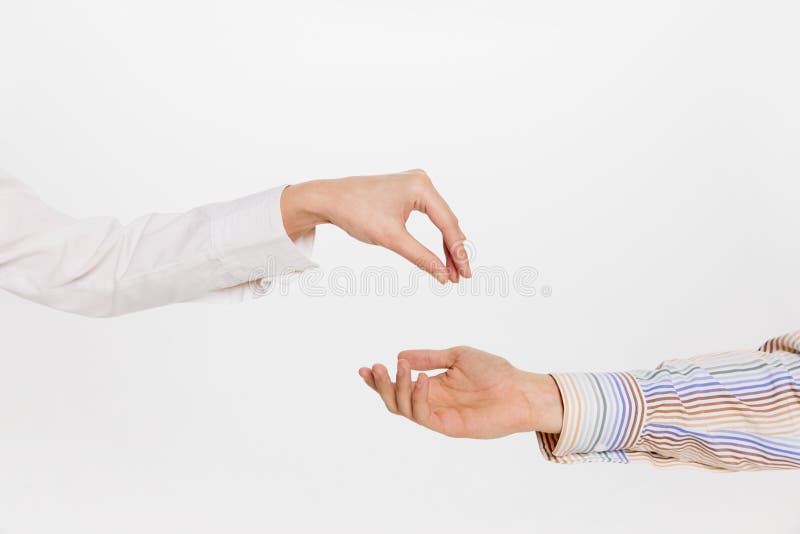Support Hand. Human Hands Gesturing Isolated Over White Background ...