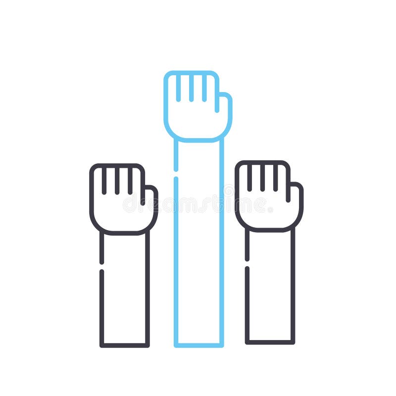Support Hands Line Icon, Outline Symbol, Vector Illustration, Concept ...